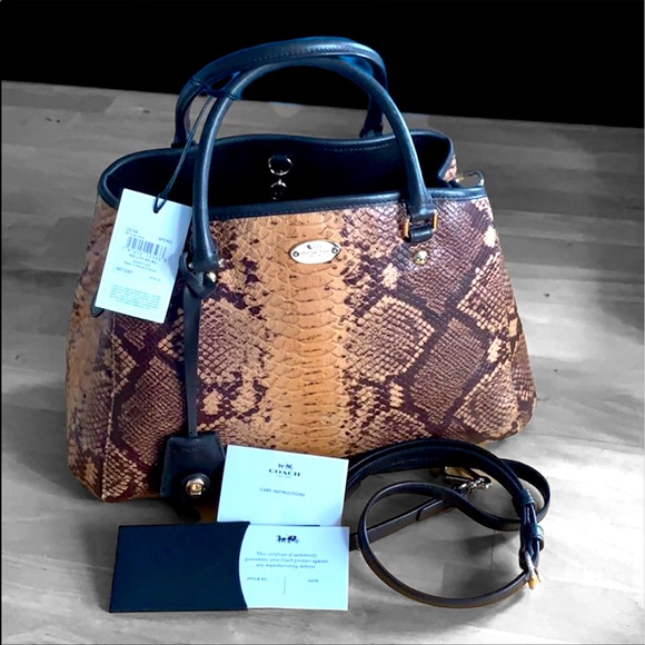 Coach | Bags | Authentic Coach Python Snake Smallmargot Crossbody ...
